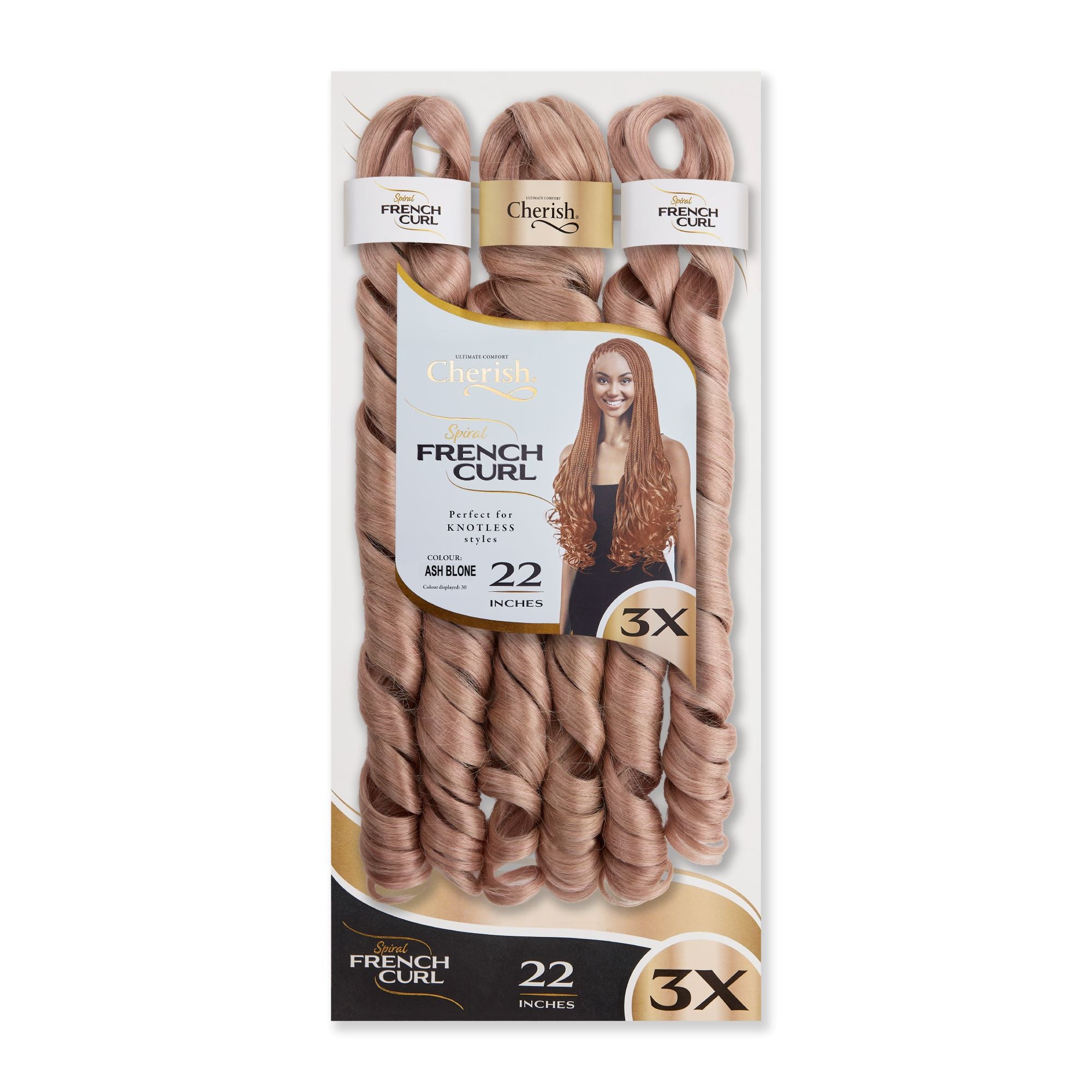 Cherish Bulk : 3x Ps Spiral French Curl 22 (Col. Ash Blonde) – Faith’s ...